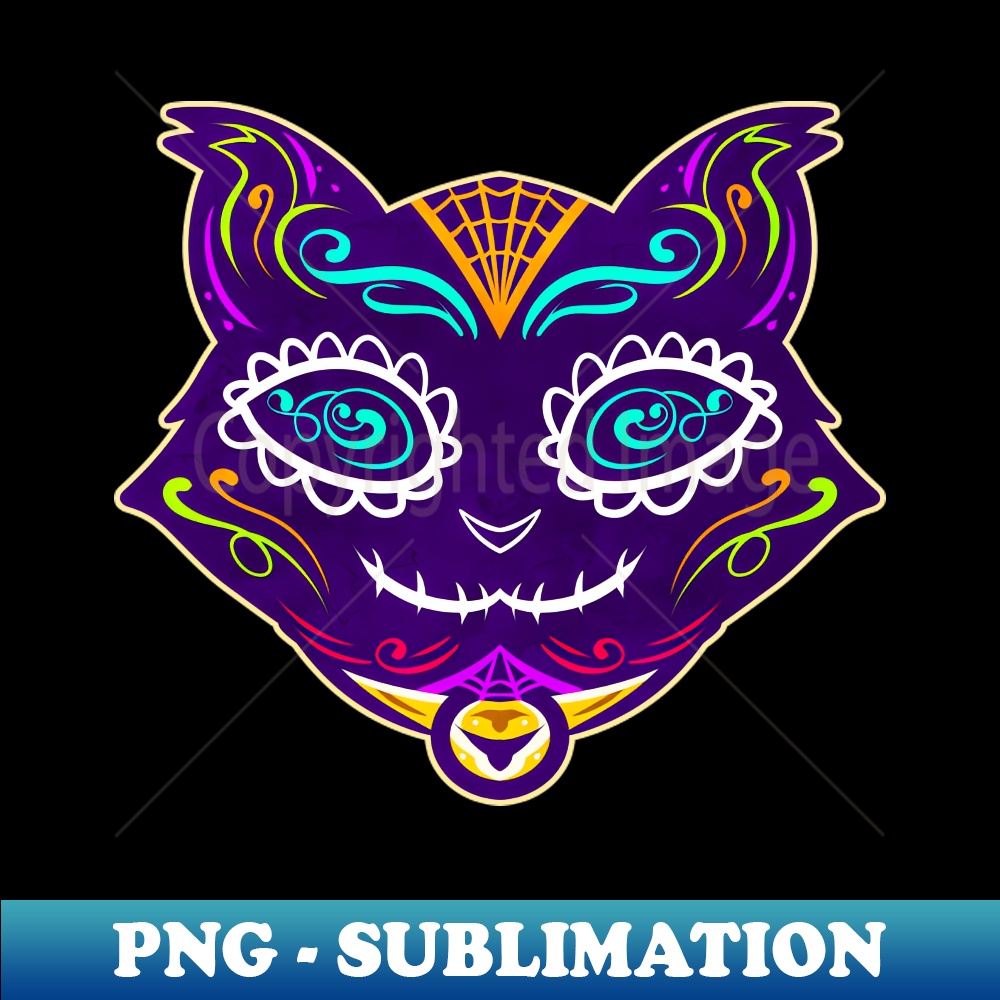 Painted Dia De Los Muertos Cat Day Of The Dead - PNG Sublima | Inspire ...