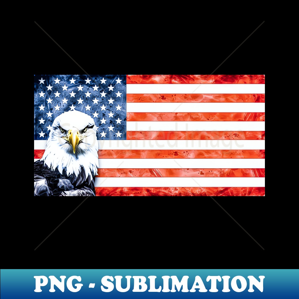 Rustic Distressed Eagle on American Flag - Aesthetic Sublima | Inspire Uplift