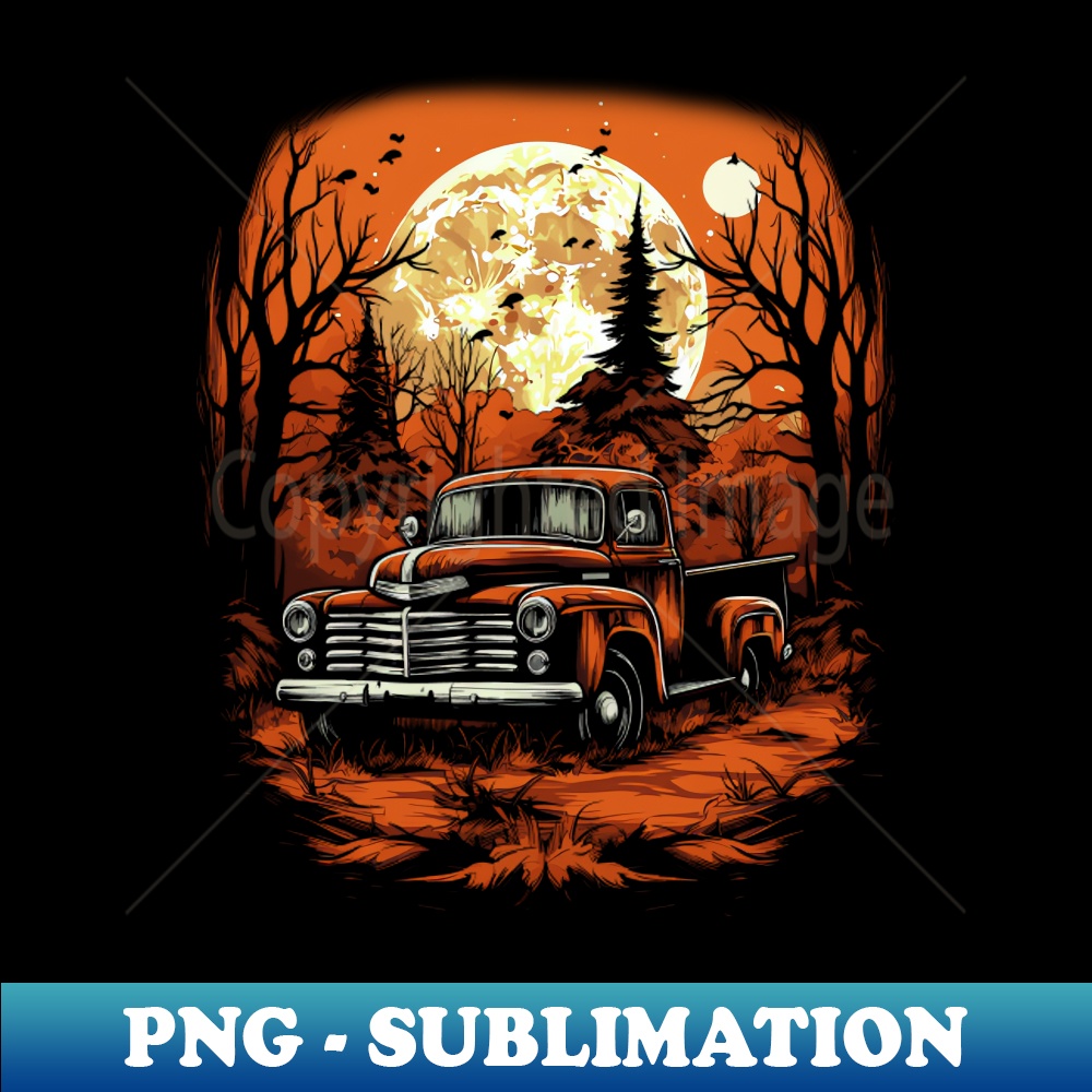 Creepy Old Truck Halloween Haunted Classic Truck - Sublimati - Inspire ...