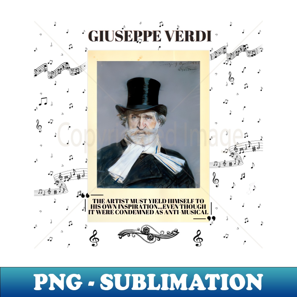 Portrait of Giuseppe Verdi - Instant Sublimation Digital Dow | Inspire ...