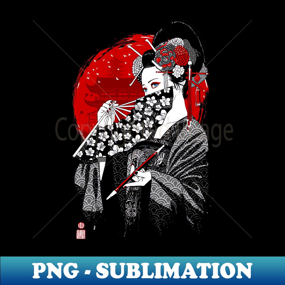 Geisha under the rising sun - Premium Sublimation Digital Do | Inspire ...