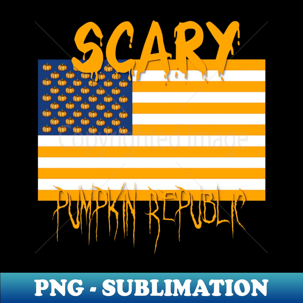 Halloween Pumpkin American Flag Scary Republic - Premium PNG | Inspire ...