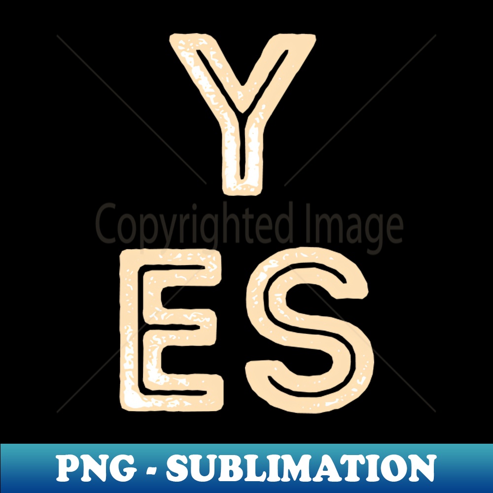 Rustic Capital Letters Word YES in Cream - Aesthetic Sublima | Inspire ...