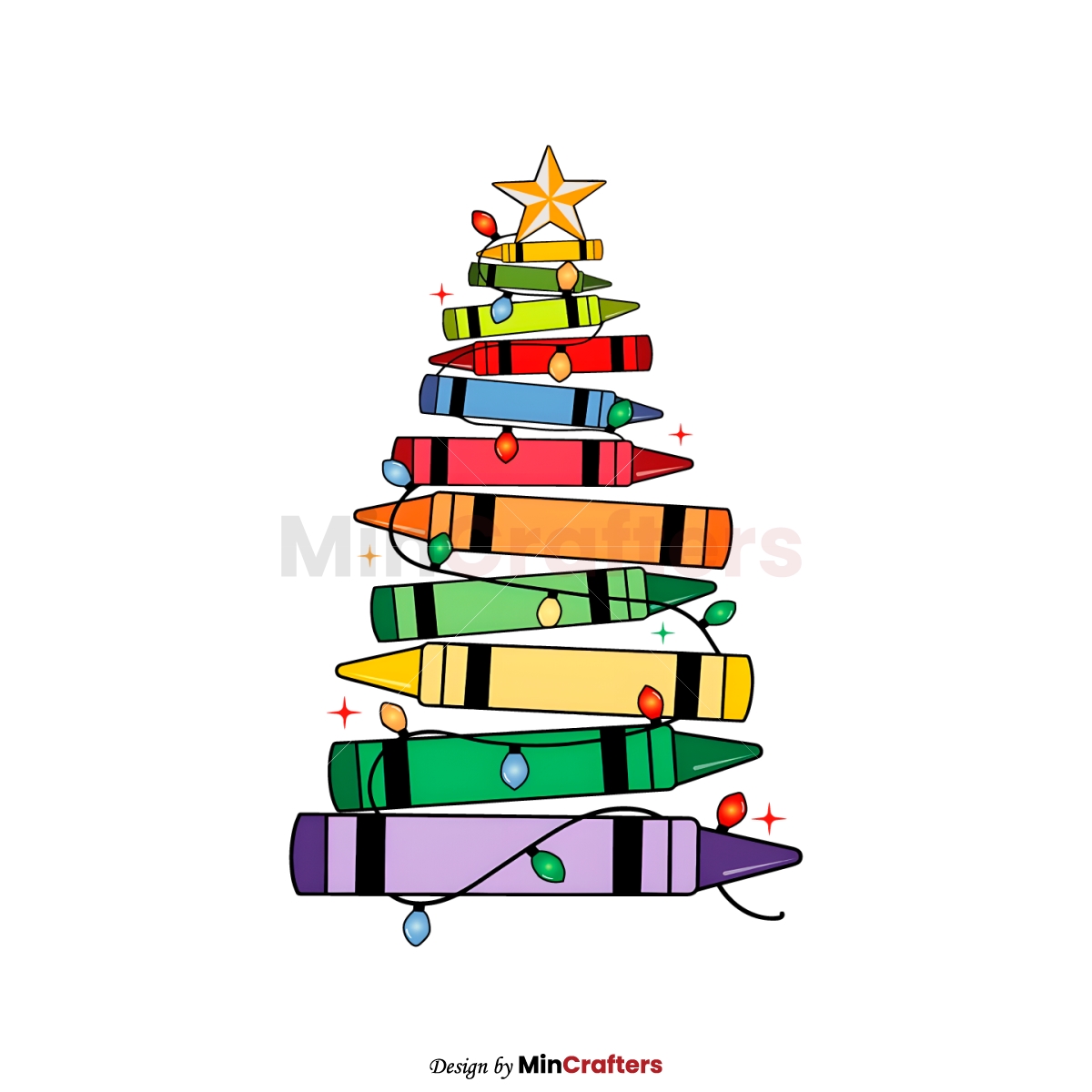 Christmas Teacher Crayon Christmas Tree PNG Download Files | Inspire Uplift
