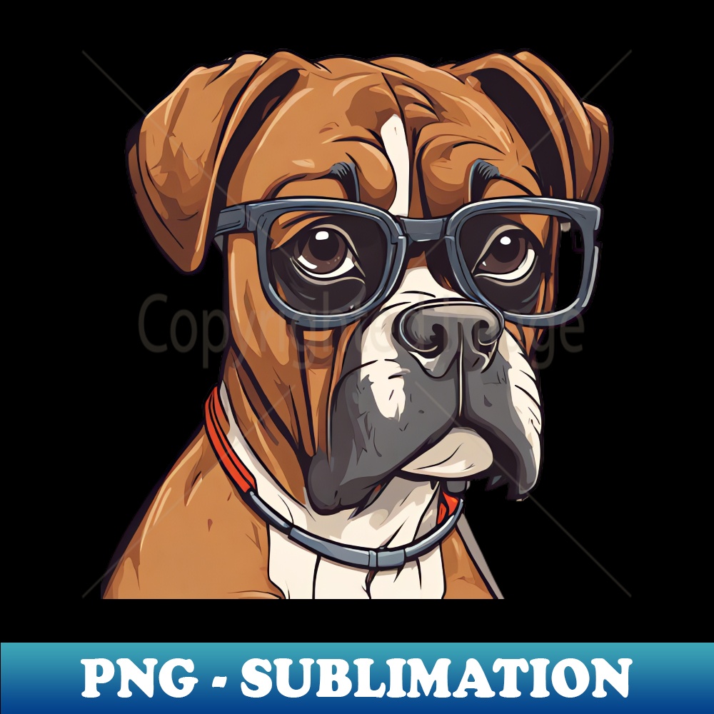 Boxer wearing glasses boxer dog boxer mom boxer dad boxer lo | Inspire ...