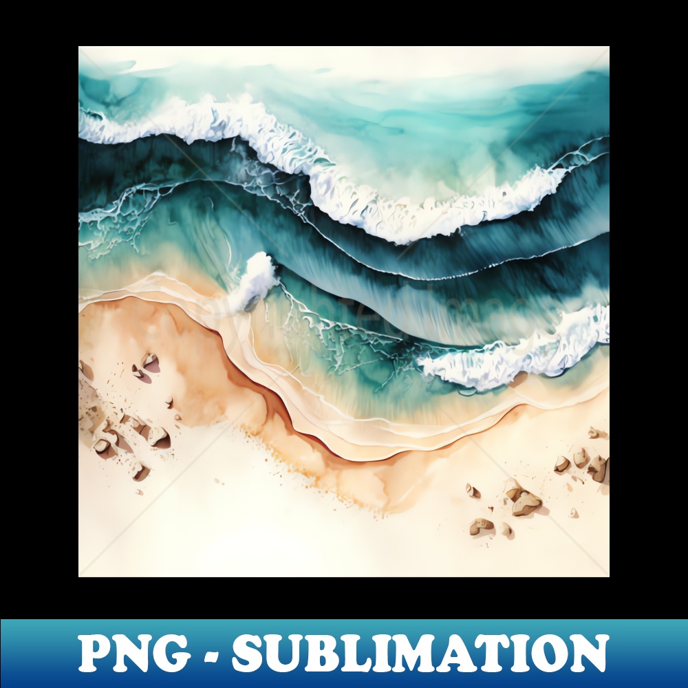 Beautiful sandy beach with waves - Artistic Sublimation Digi | Inspire ...