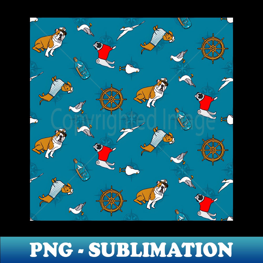 Salty Sea dogs pattern - High-Quality PNG Sublimation Downlo | Inspire ...