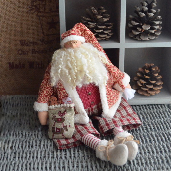 Santa Tilda Vintage Handmade Santa Santa Doll Christmas Doll | Inspire Uplift