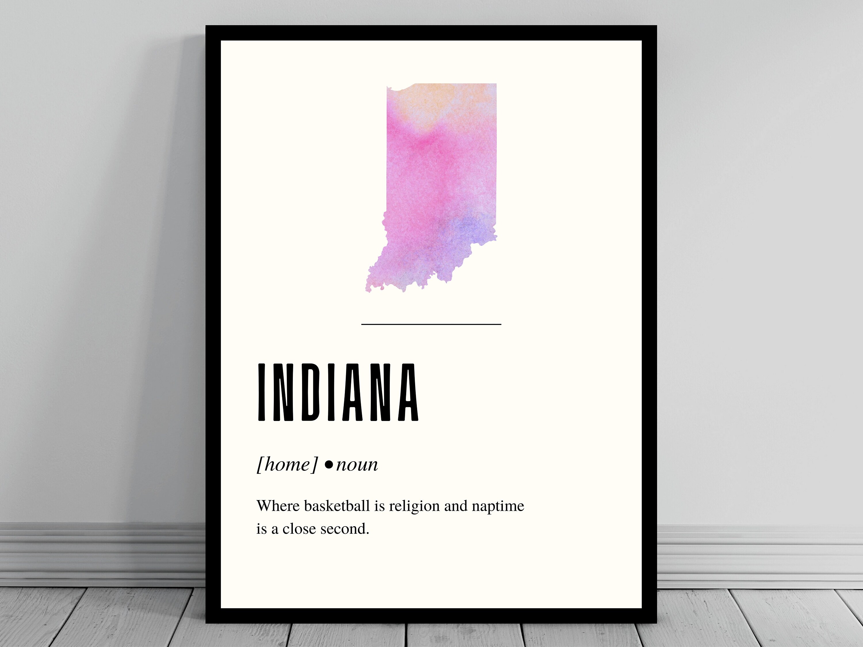 Funny Indiana Definition Print Indiana Poster Minimalist S - Inspire Uplift