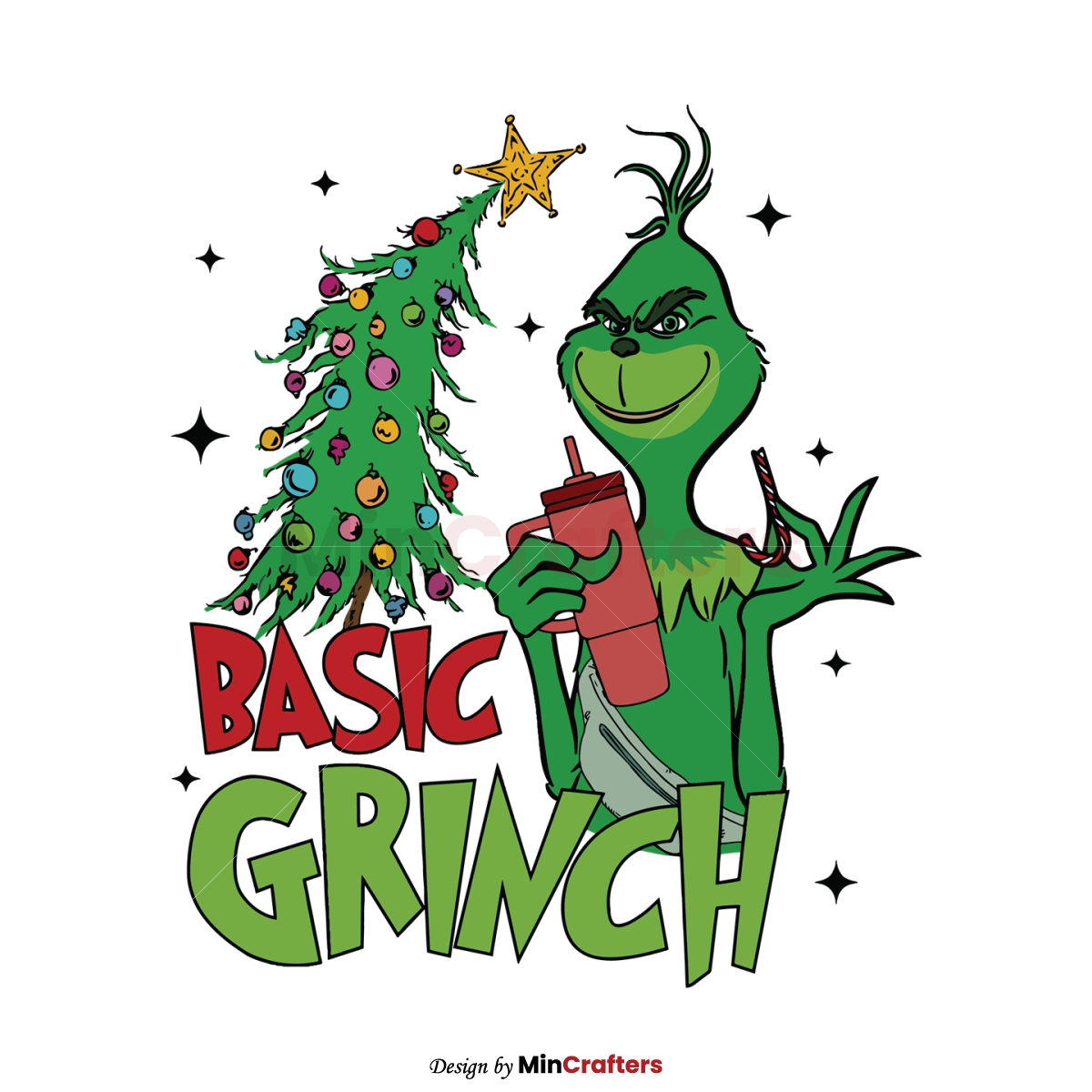 Basic Grinch Boojee Stanley Christmas Tree SVG Cricut Files - Inspire ...