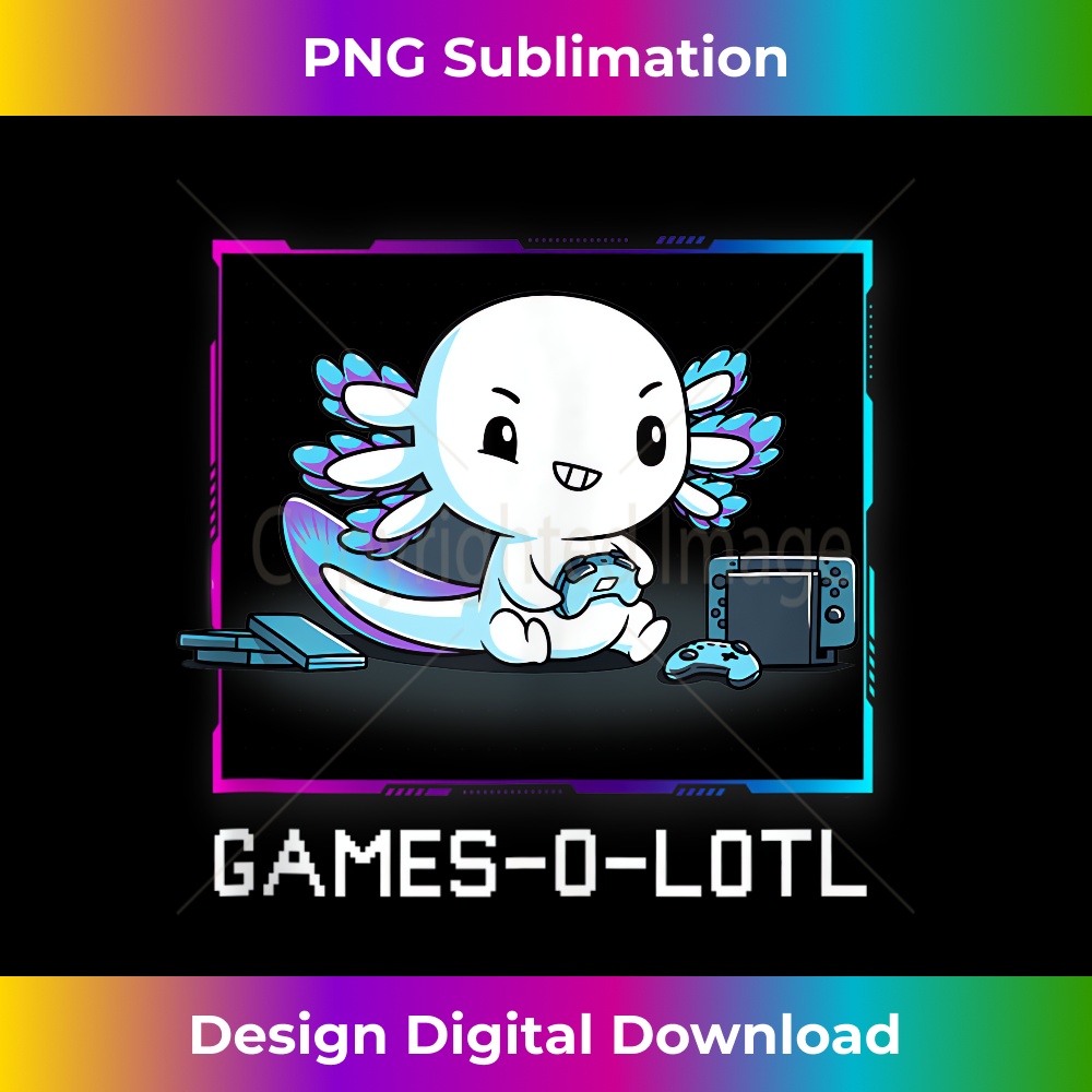 Gamesolotl Gamer Axolotl Fish Playing Video Games Tank - Vib | Inspire ...