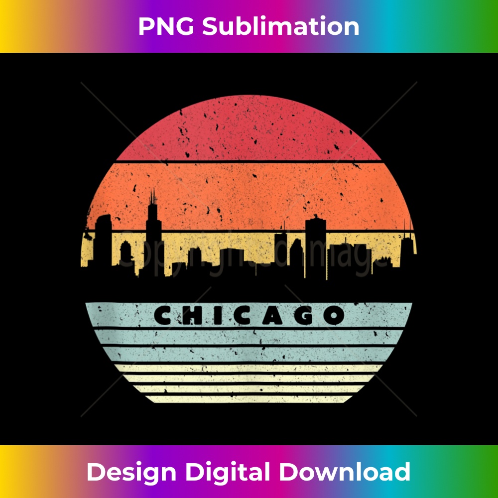 Chicago, Retro USA Skyline Tank T - Innovative PNG Sublimati - Inspire ...