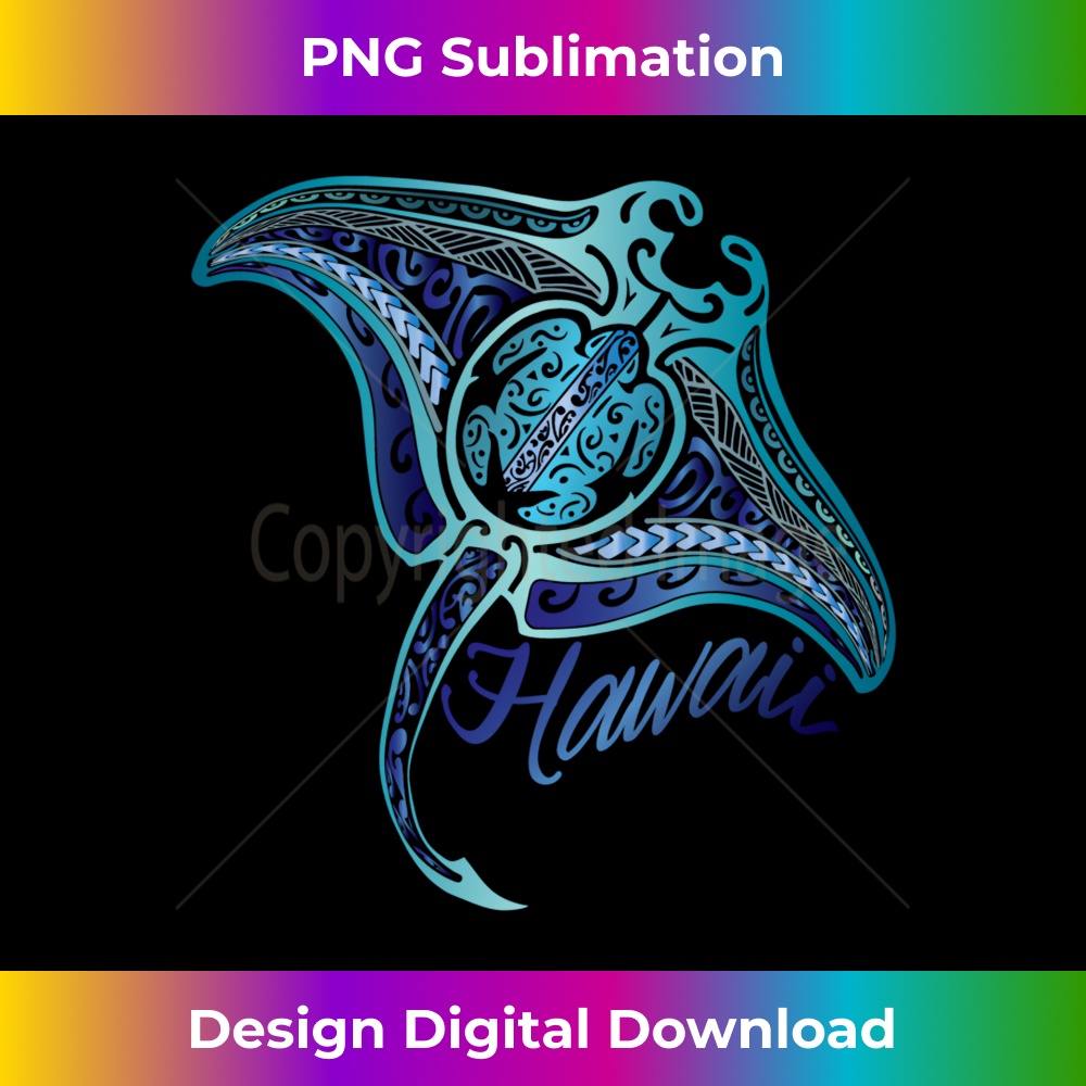 Hawaiian Tribal Manta Ray Long Sl - Sleek Sublimation PNG Do | Inspire ...