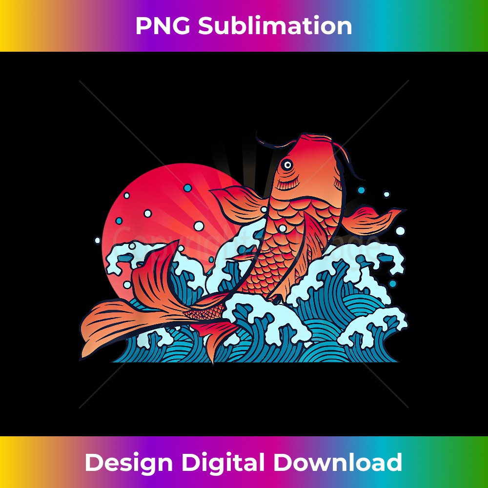 Japanese Koi Fish Breaching The Water Suns - Deluxe PNG Subl | Inspire ...