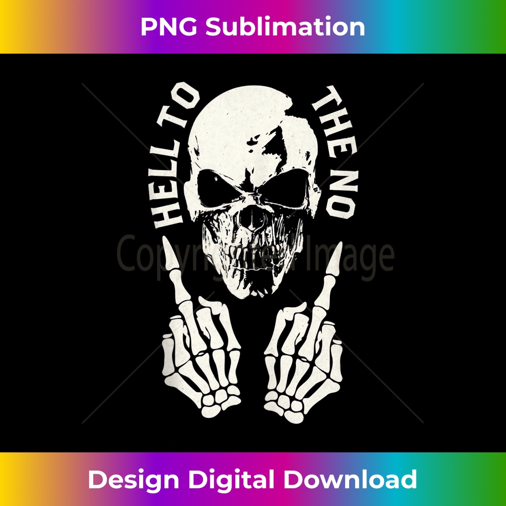 Hell To The No Offensive MC Skull Middle Finger Tank - Sle | Inspire Uplift