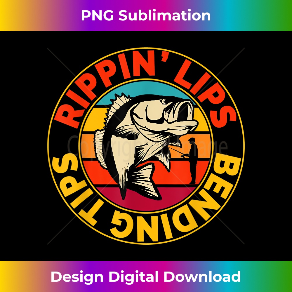 Bass Fishing For Men Funny Fishing Rippin Lips Bending Ti - | Inspire ...