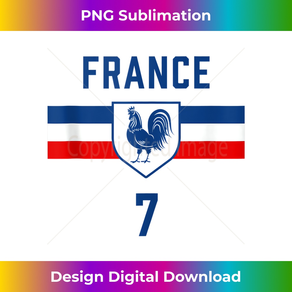France Number 7 French Football Rooster Fan Flag Tank - Eco- | Inspire ...