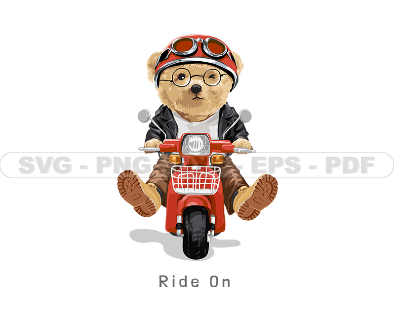 Harley Biker Bear, Motorbike Svg PNG, Harley Logo, Skull SV | Inspire ...