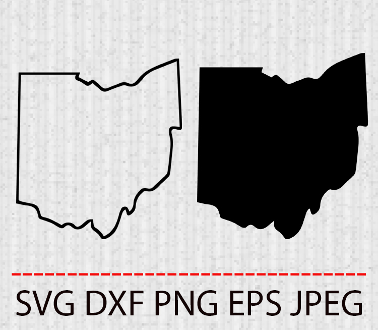 Ohio SVG,PNG,EPS Cameo Cricut Design Template Stencil Vinyl | Inspire ...