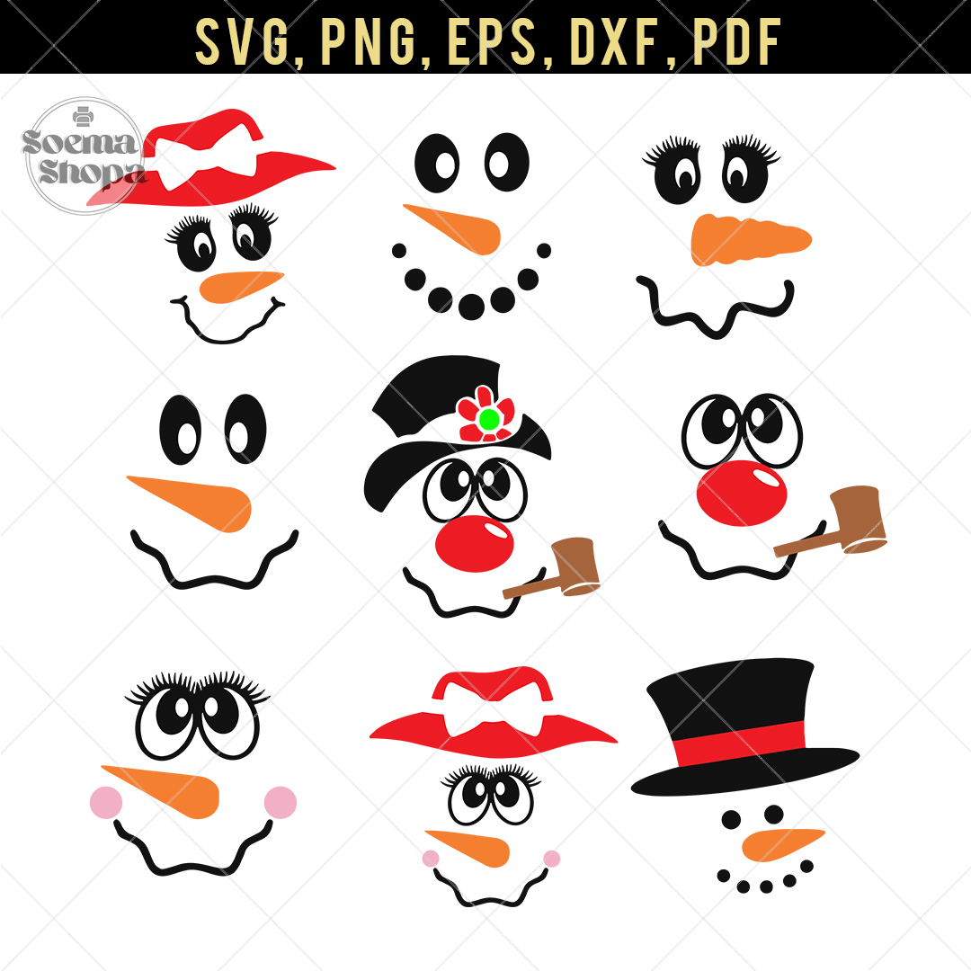 Snowman Face SVG, Layered Cut SVG, Christmas SVG, Collect SV | Inspire ...
