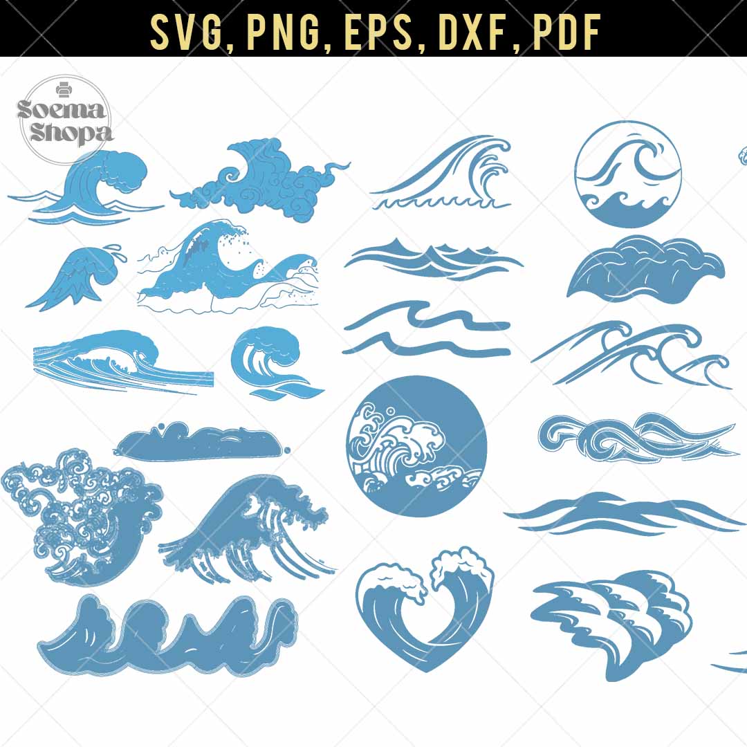 Sea Wave SVG, Wave Layered Cut SVG, Bundle SVG, Compatible w | Inspire ...