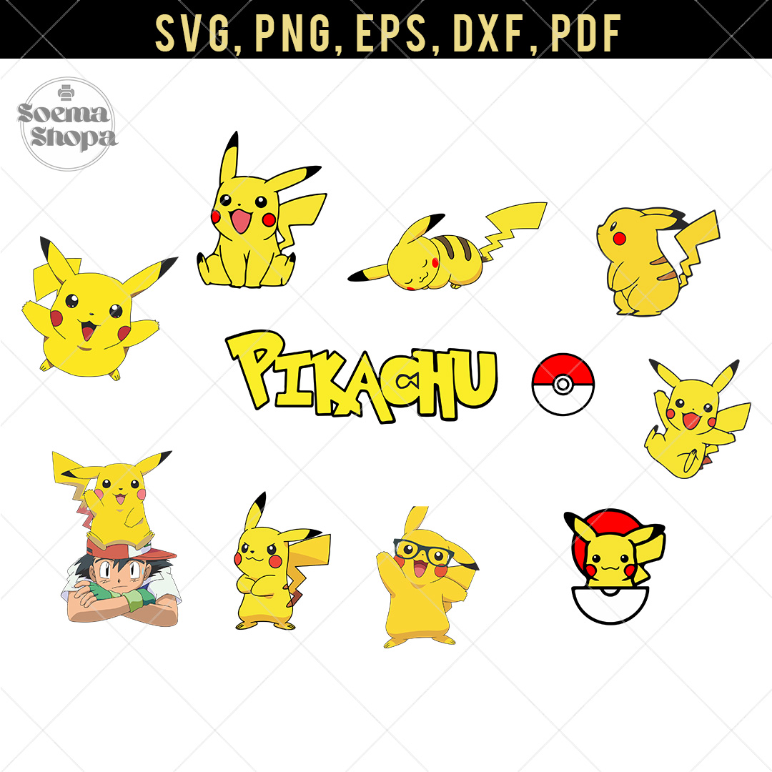 Pika Monster SVG, Pocket Monster Layered Cut SVG, Cartoon Bu - Inspire ...