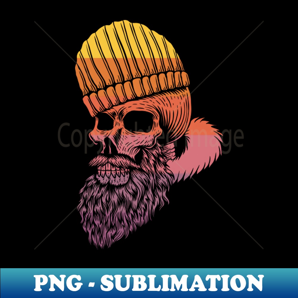 Retro Scull - PNG Transparent Sublimation Design - Enhance Y | Inspire ...