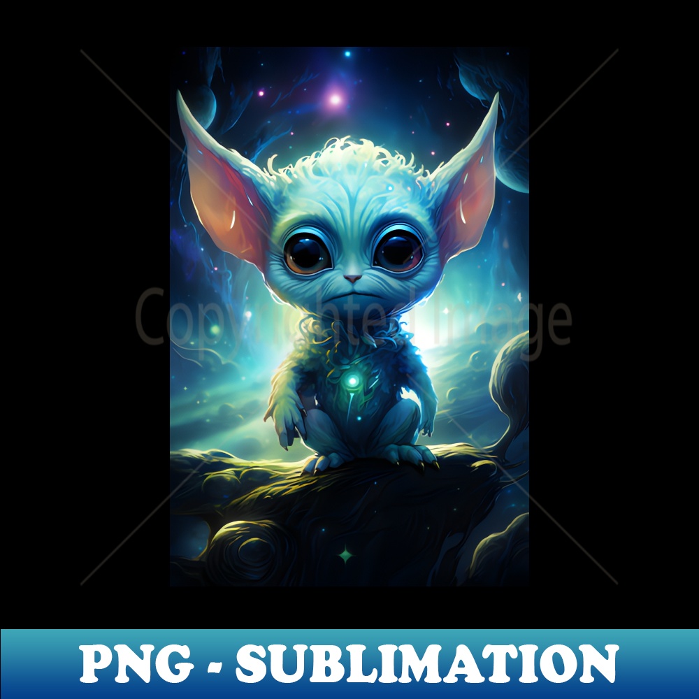 Vibrant Neon Alien with Hypnotic Eyes - PNG Transparent Subl - Inspire ...
