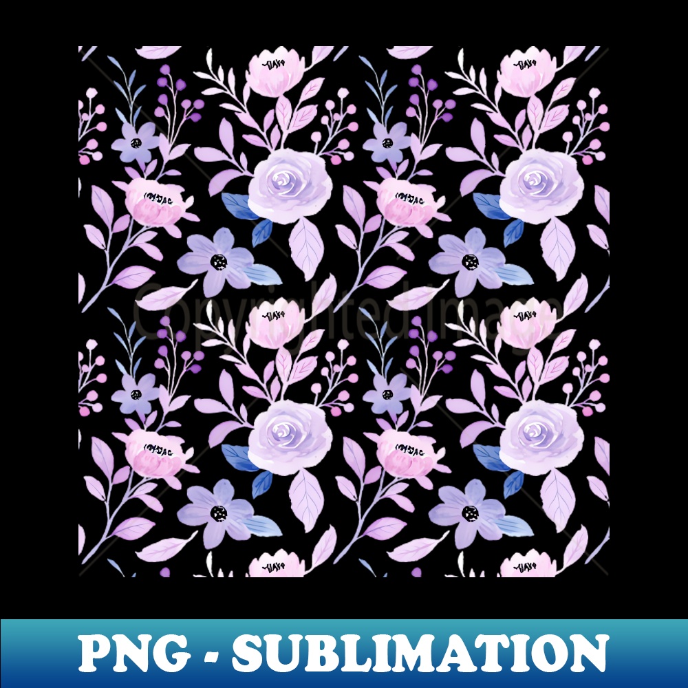 Soft Purple floral pattern - PNG Transparent Sublimation Fil | Inspire ...
