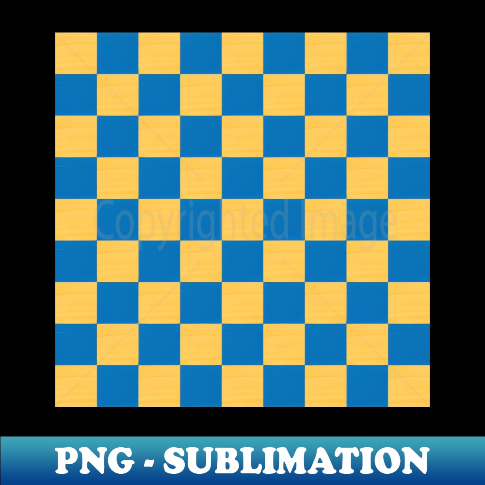 Yellow Blue Checkerboard - Instant Sublimation Digital Down | Inspire ...