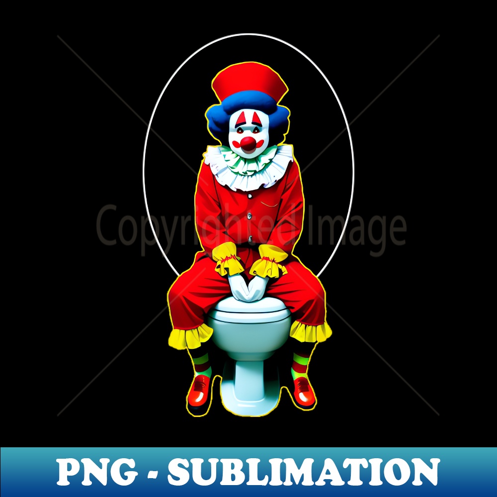 Clean clown sitting on the toilet - Stylish Sublimation Digi | Inspire ...