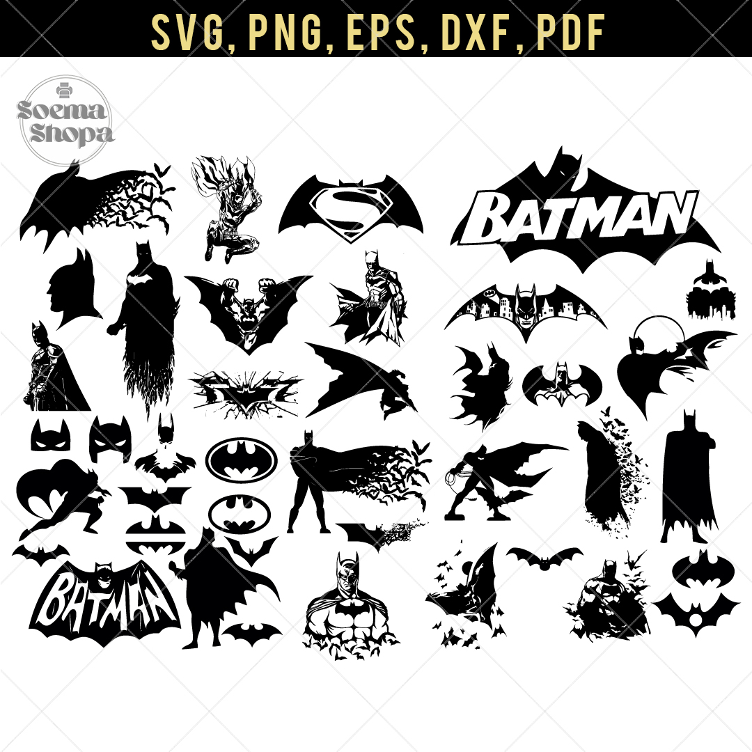 The Super Batman SVG, Bat Silhoutte Layered Cut SVG, Cartoon | Inspire ...