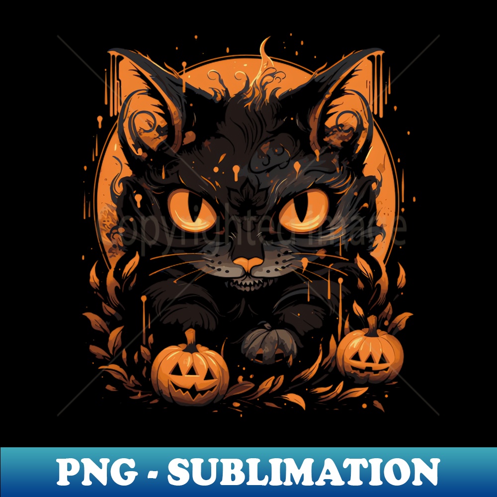 Halloween Cat Spooky Pumpkin Crew - Exclusive PNG Sublimatio | Inspire ...
