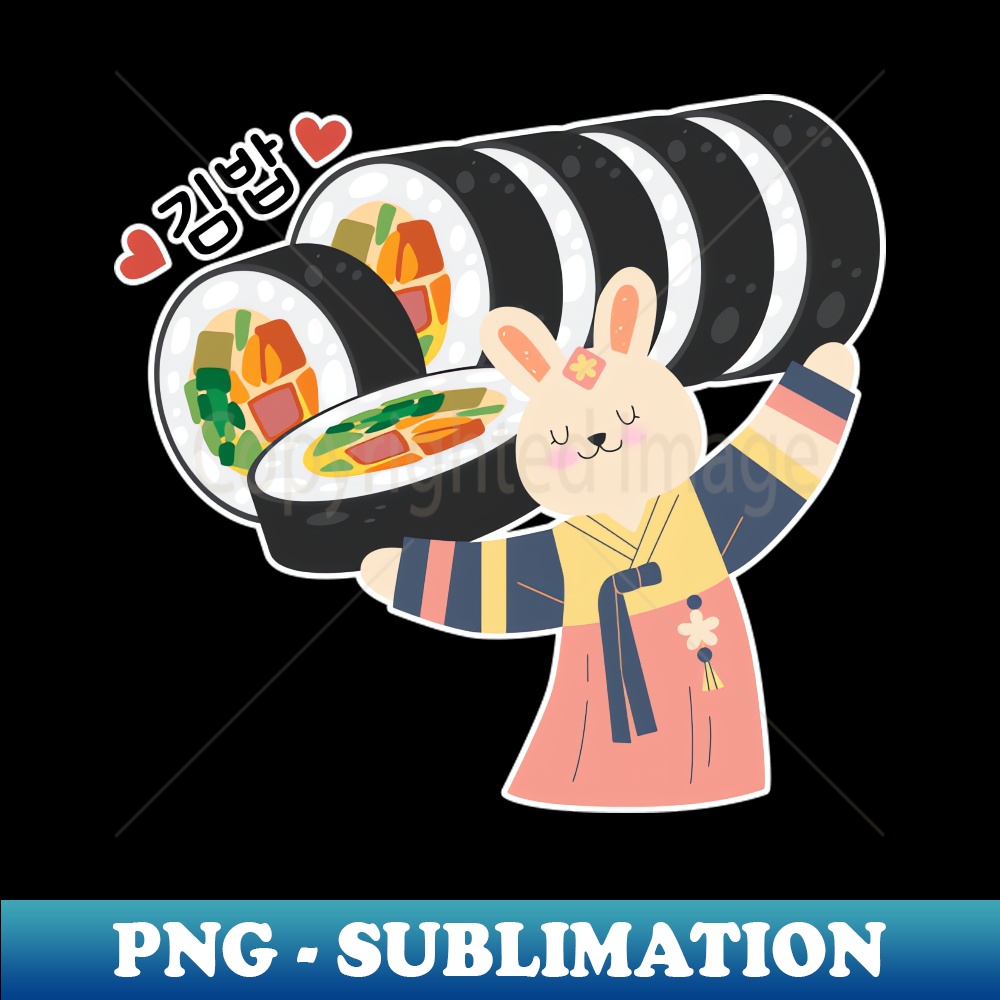 Kimbap Cute Rabbit Wearing Traditional Korean Hanbok - Prem - Inspire ...