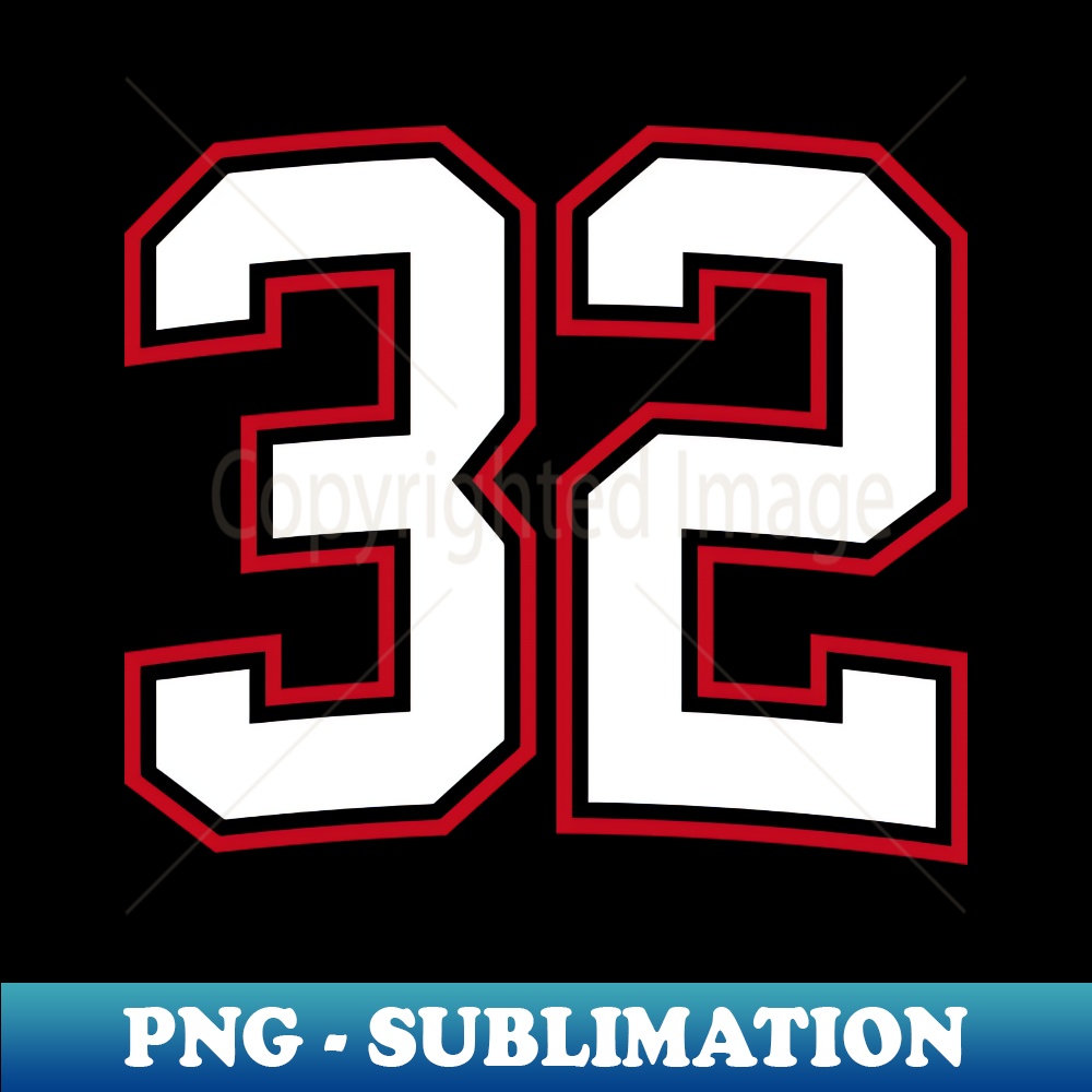 Number Thirty Two 32 - Modern Sublimation PNG File - Defying - Inspire ...