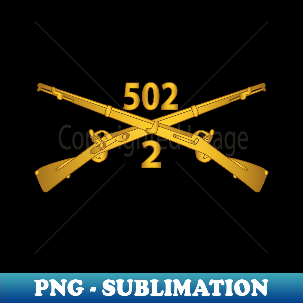2nd Bn 502nd Infantry Regt - Infantry Br wo Txt - Retro PNG | Inspire ...
