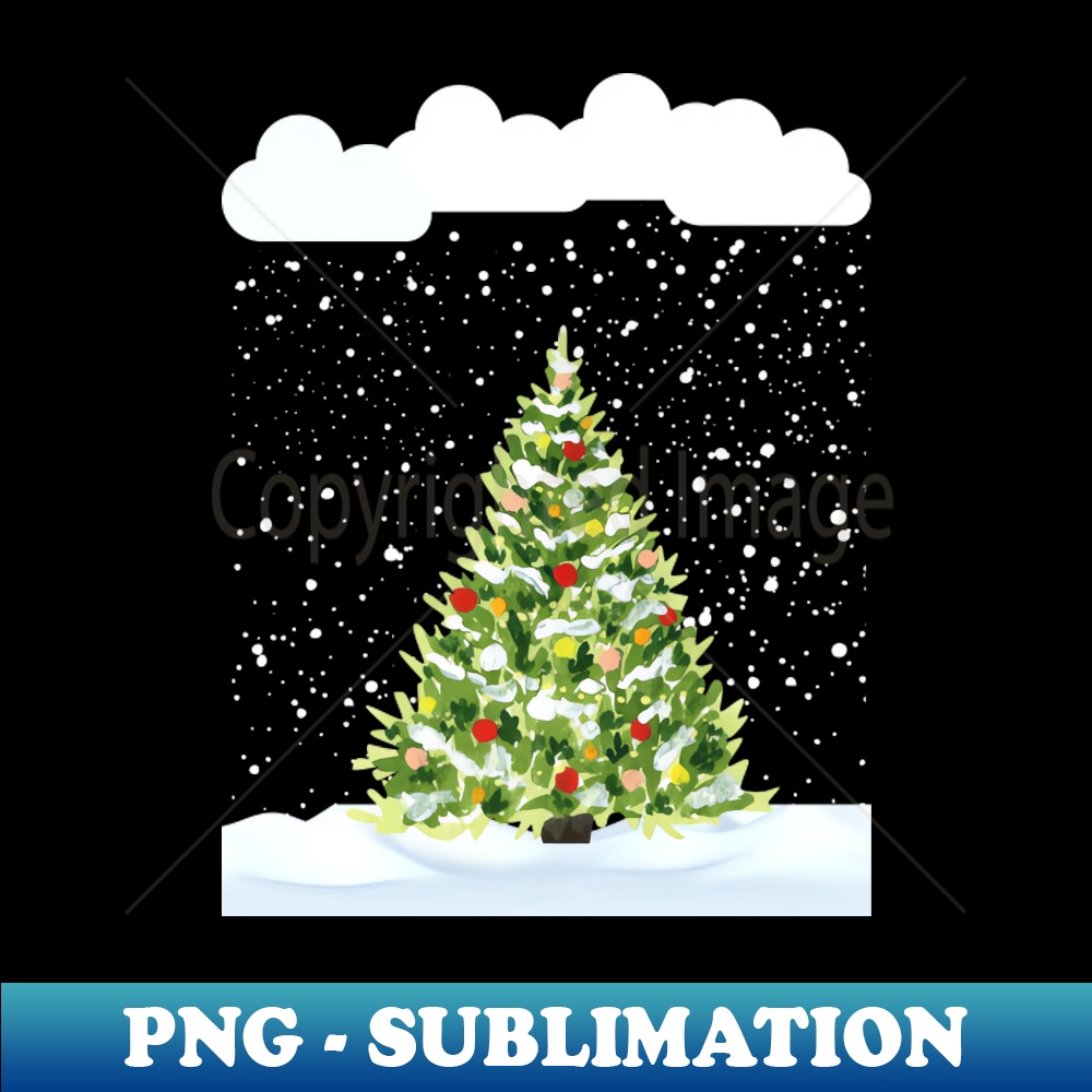 Christmas tree snowing outdoor Christmas tree in snowstorm s | Inspire ...