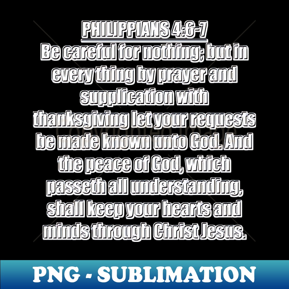 Philippians 46-7 King James Version Bible Verse Typography - | Inspire ...