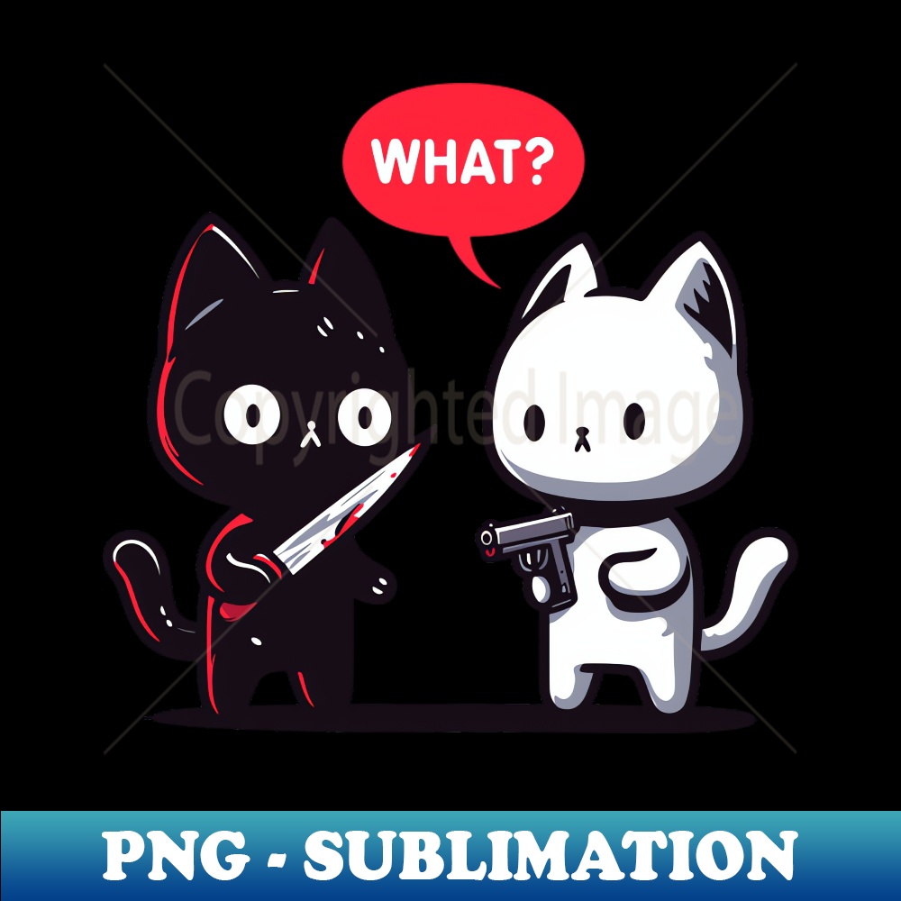 Cat what Murderous Black and White Cat - PNG Transparent Sub - Inspire ...