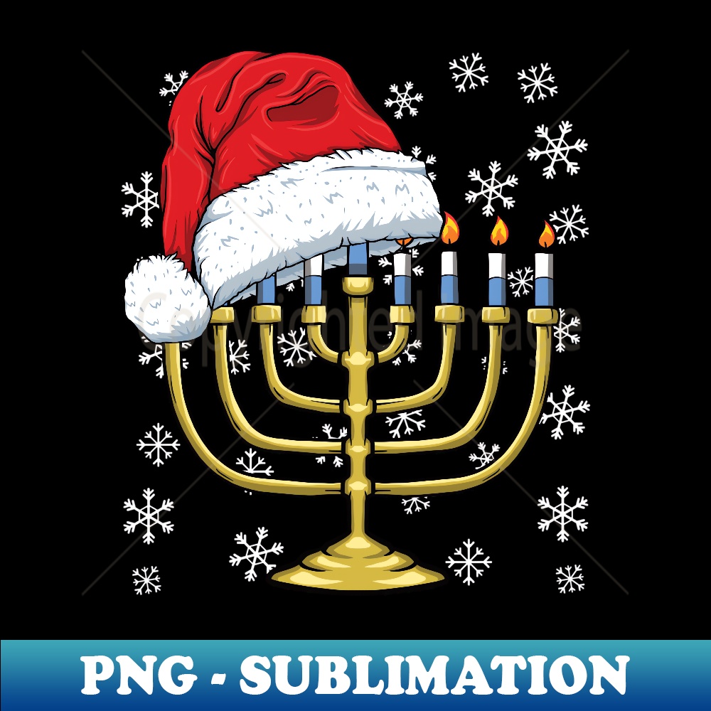 Happy Hanukkah Jewish Menorah Funny Chrismukkah Long Sl - St | Inspire ...