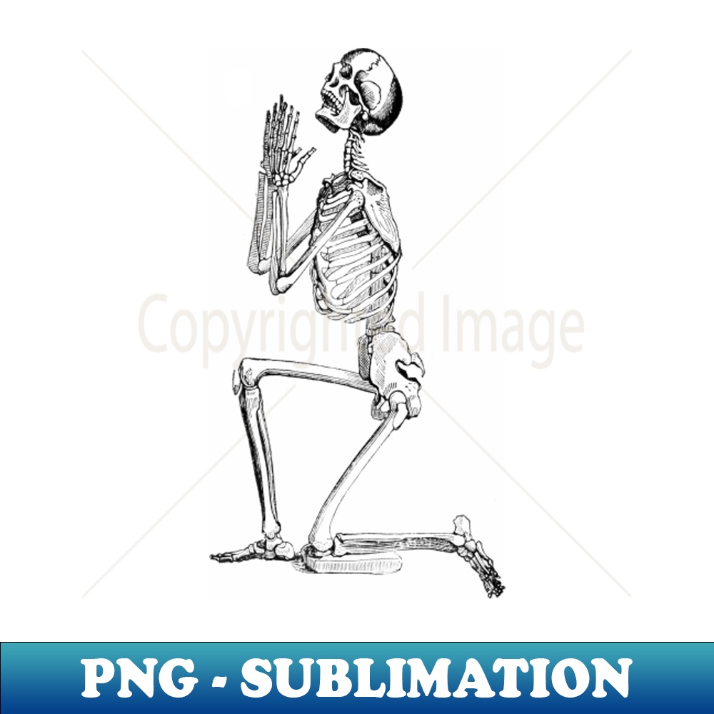 Praying Skeleton - Instant PNG Sublimation Download - Perfec | Inspire ...