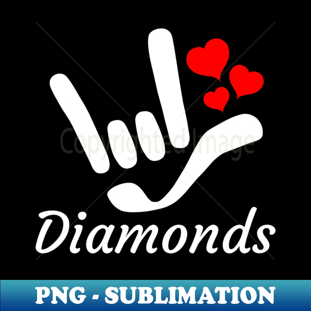 Diamonds with I LOVE YOU sign plus hearts ASL Sign Language | Inspire ...
