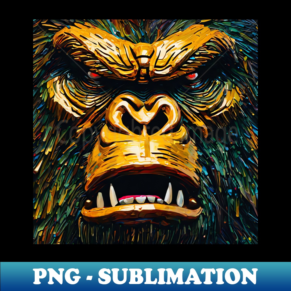 Gorilla King Kong Face Abstract Style - PNG Transparent Digi | Inspire ...