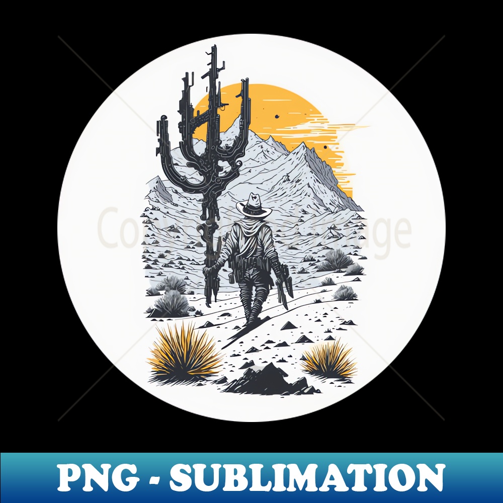 Undead Cowboy Adventurer Walking with Giant Cactus Gun throu | Inspire ...