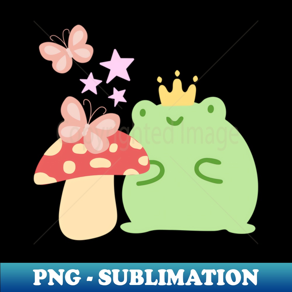 Cottage core Mushroom frog - PNG Transparent Digital Downloa - Inspire ...