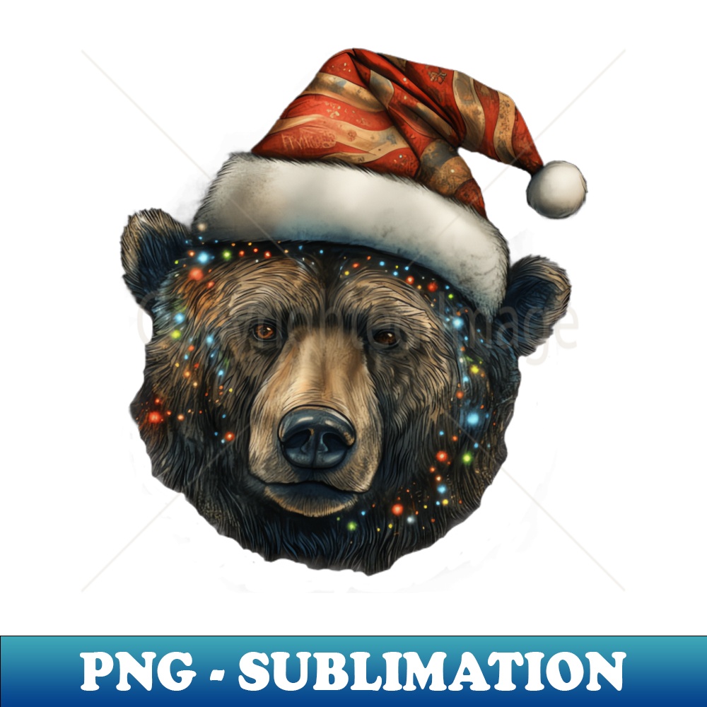 Santa Claus Festive Bear - Artistic Sublimation Digital File | Inspire ...