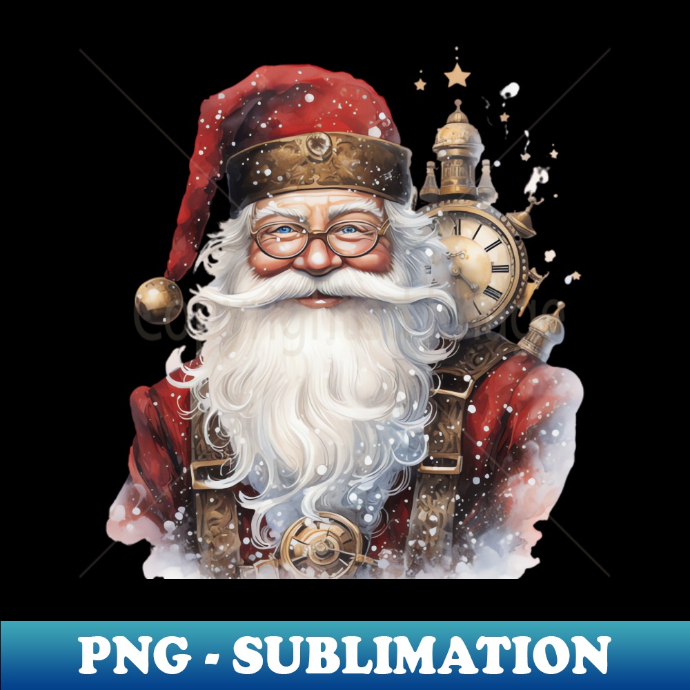 Steampunk Santa with Clocks - PNG Sublimation Digital Downlo | Inspire ...