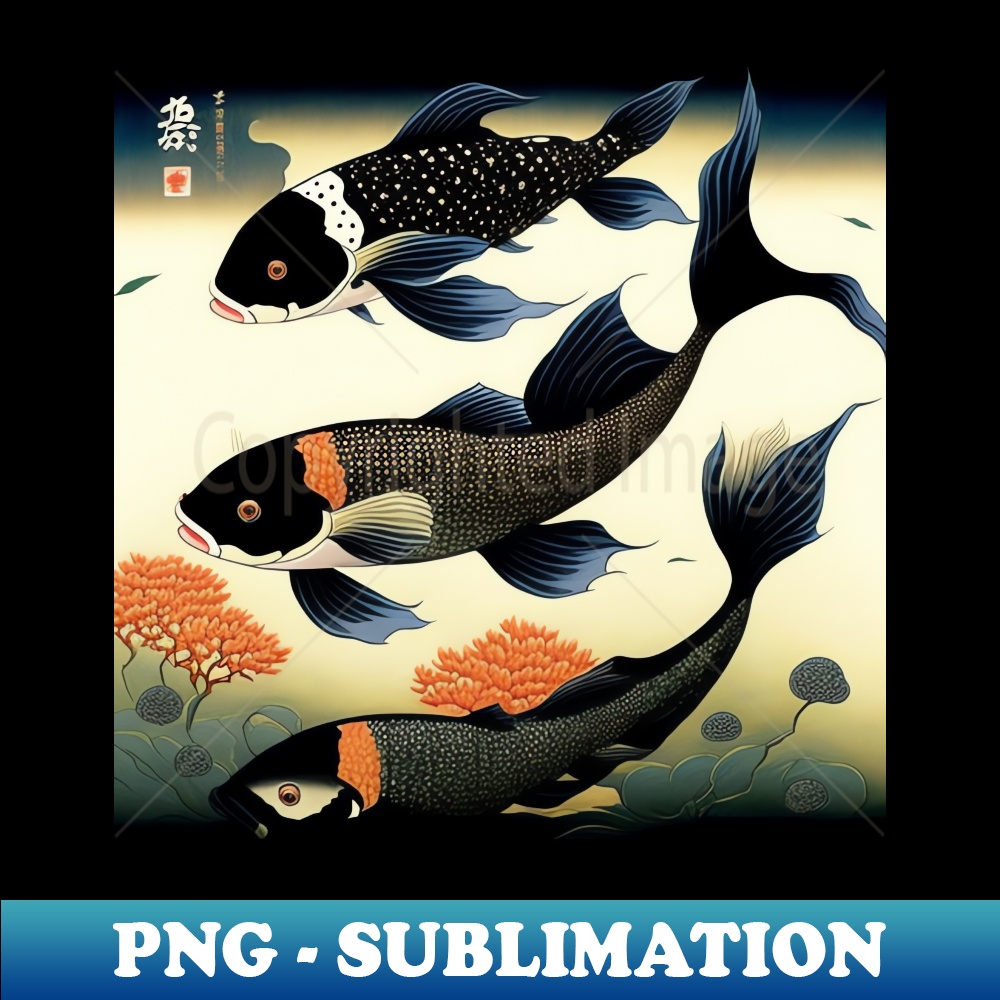 Black Koi Fish in Pond Embracing the Spirit of Endurance - P | Inspire ...