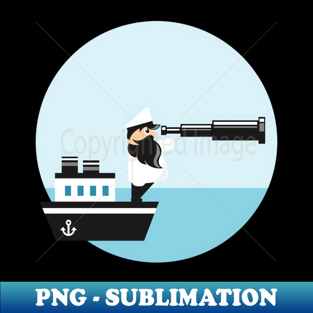 Sea captain with spyglass - Signature Sublimation PNG File - | Inspire ...