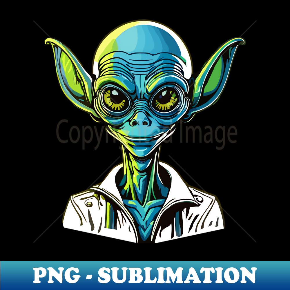 Scientist Alien in a lab coat - Modern Sublimation PNG File | Inspire ...